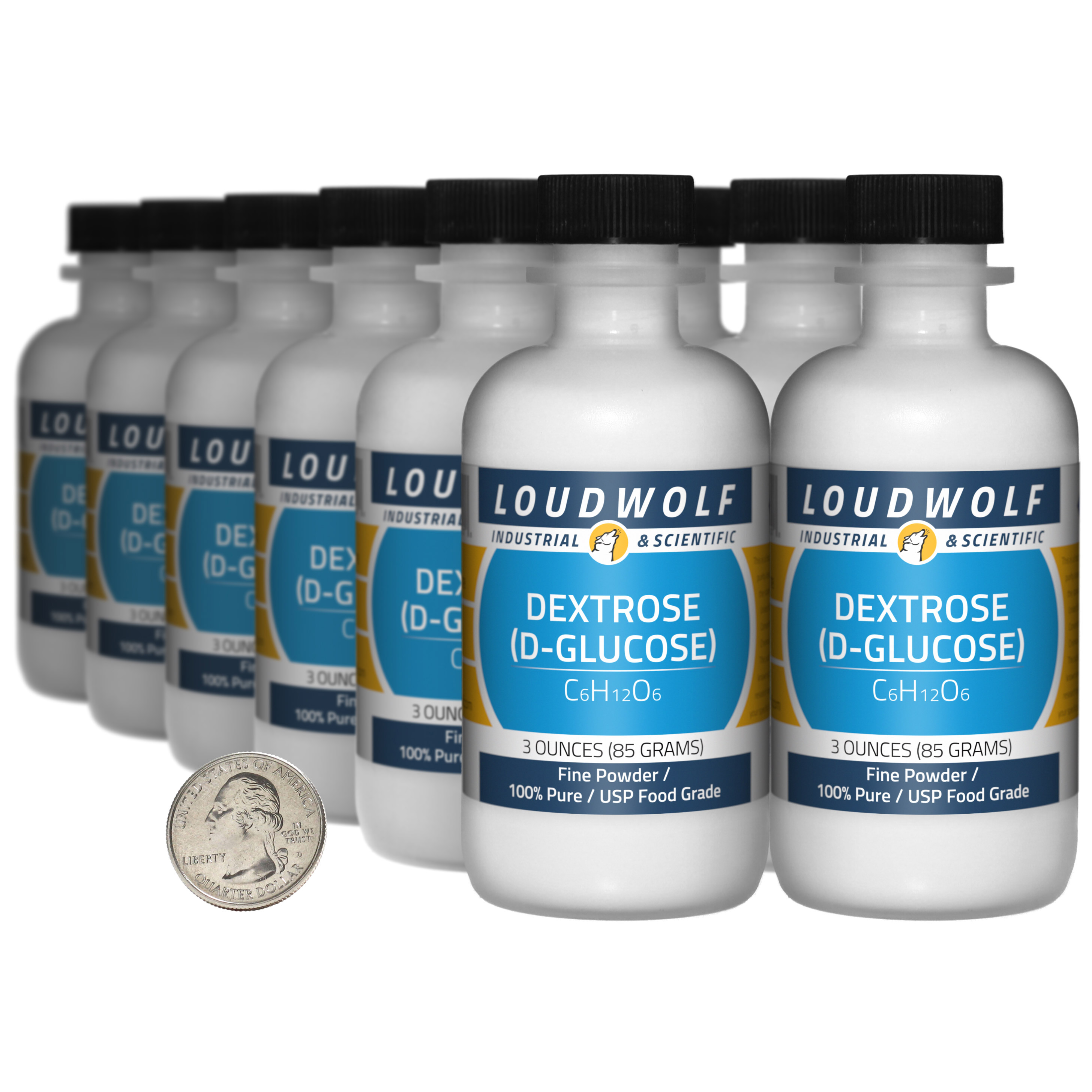Dextrose / 2.3 Pounds / 12 Bottles / 100% Pure USP Food Grade / Fine ...