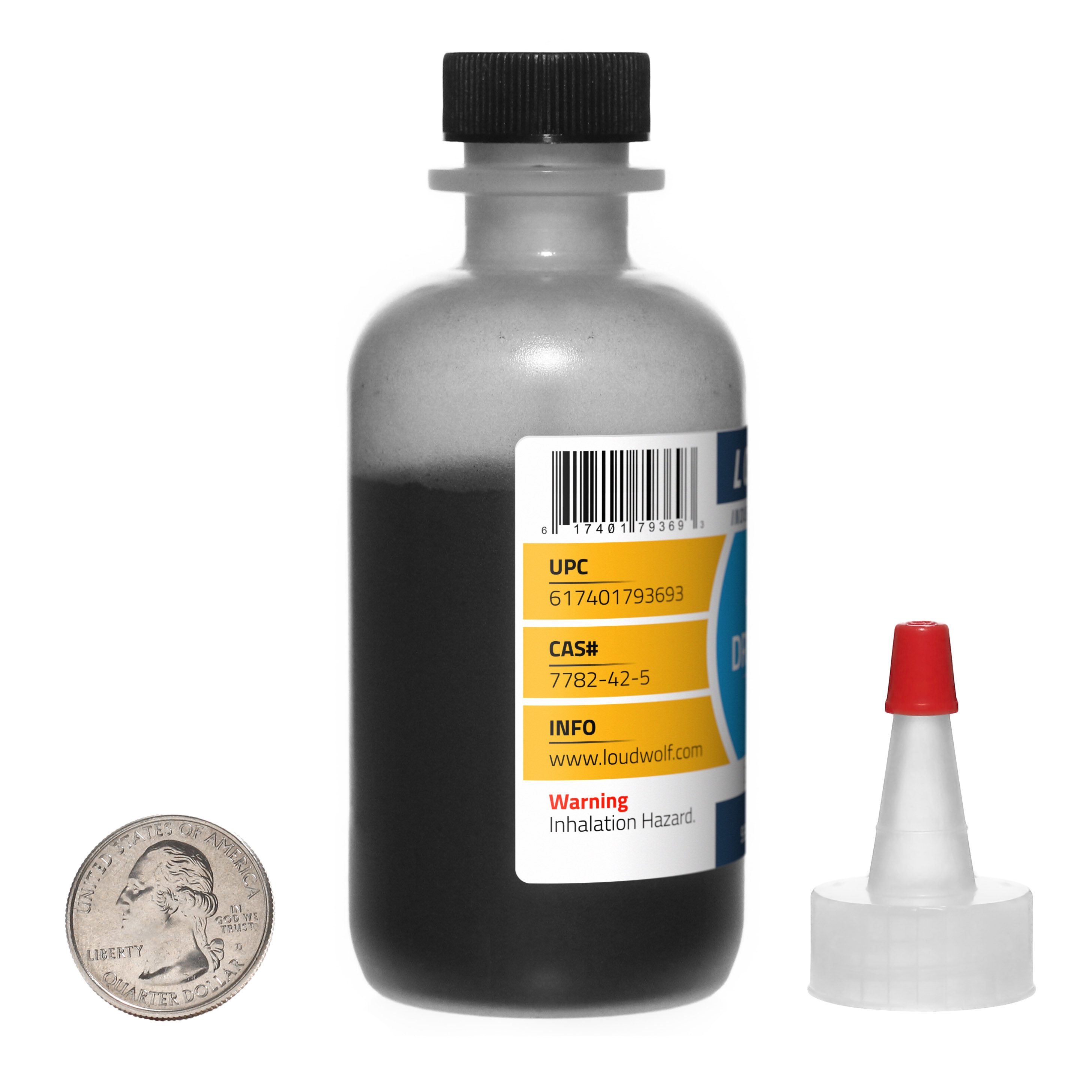 Graphite / 8 Ounces / 4 Bottles / 99.9% Pure Military Grade / 44 Micron ...