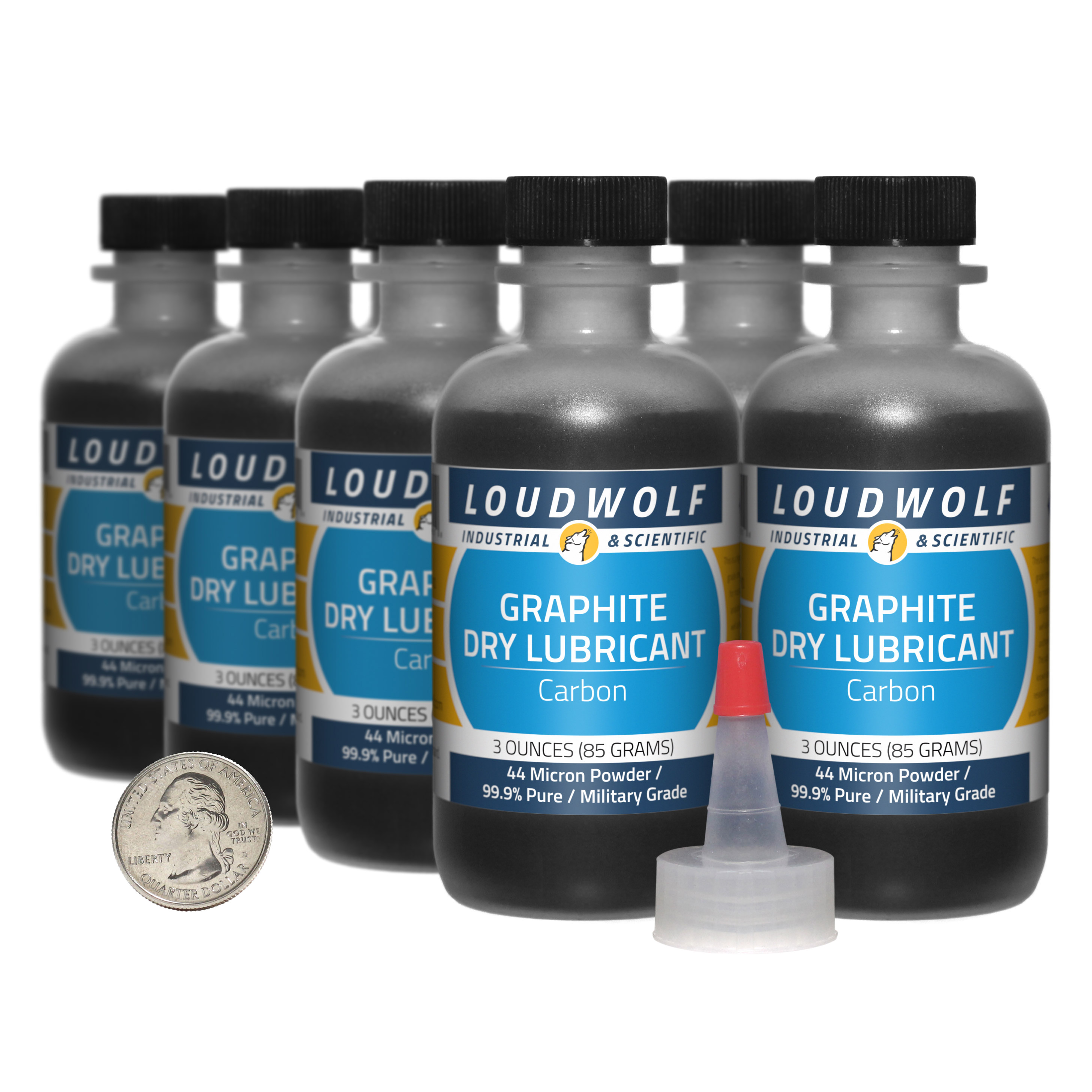 Graphite / 1.5 Pounds / 8 Bottles / 99.9% Pure Military Grade / 44 ...